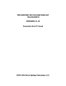 History-of-English-Transcripts-16-20 | The History of English Podcast